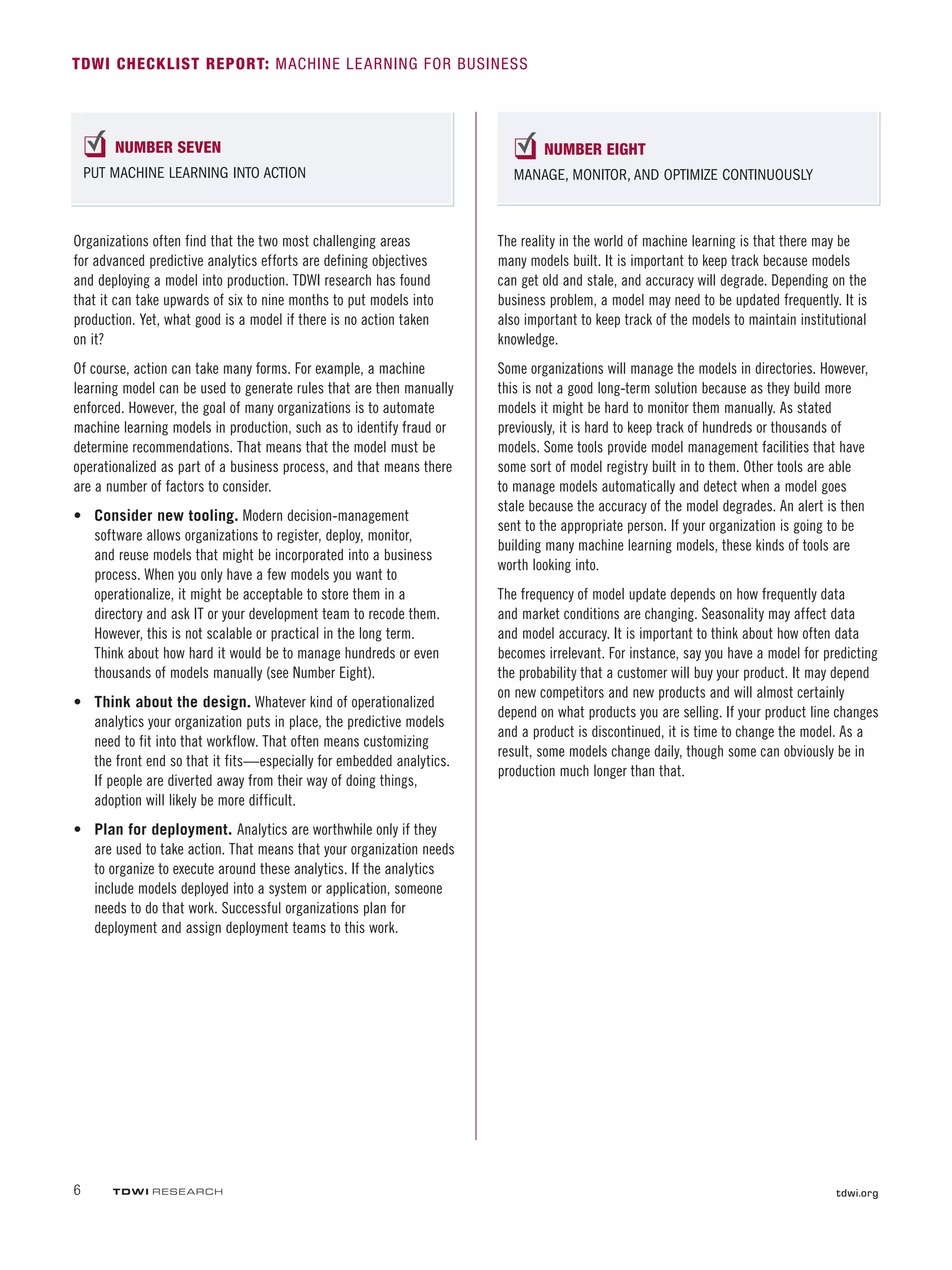 Machine Learning for Business - Eight Best Practices for Getting ...