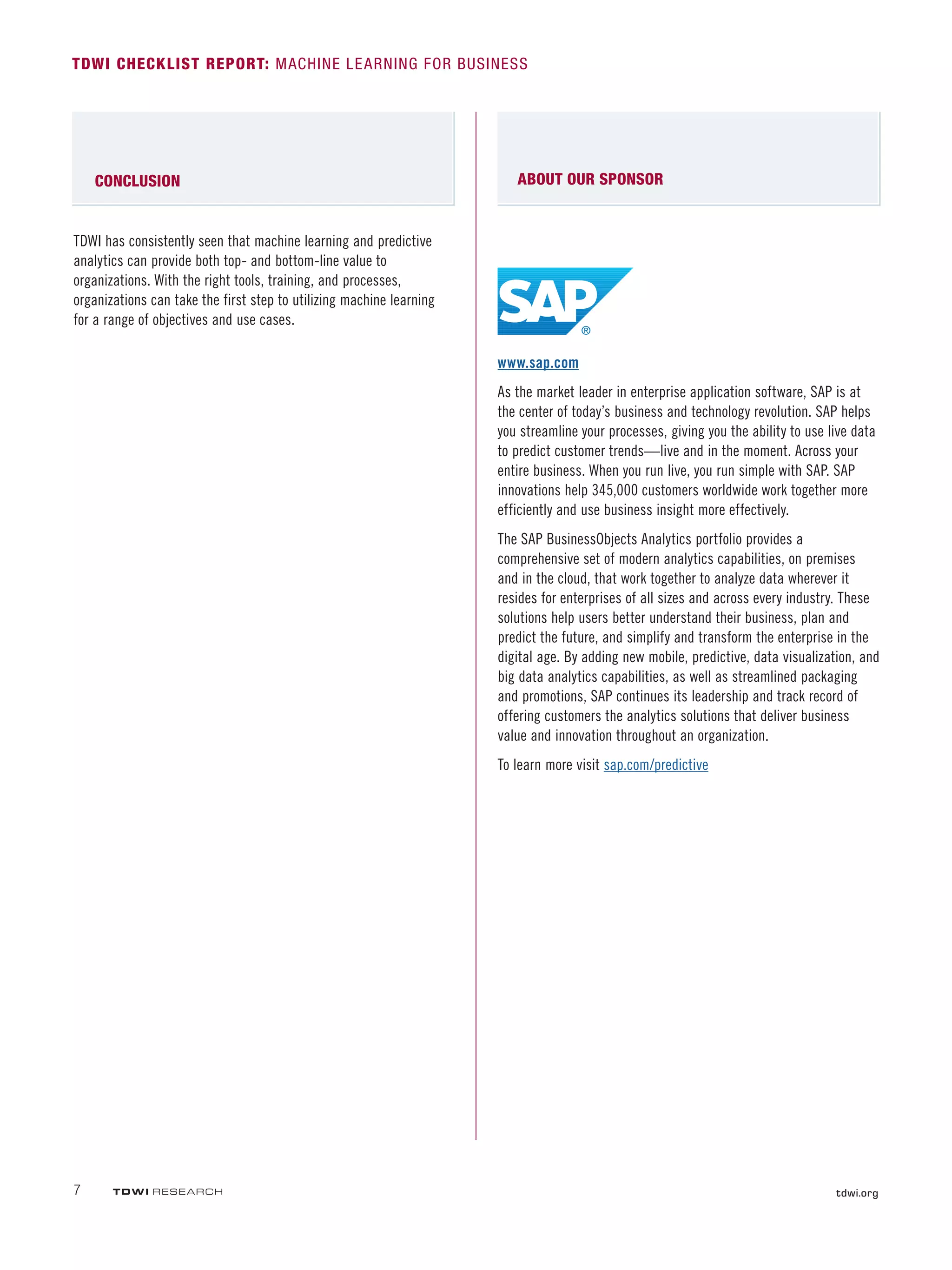 Machine Learning for Business - Eight Best Practices for Getting ...