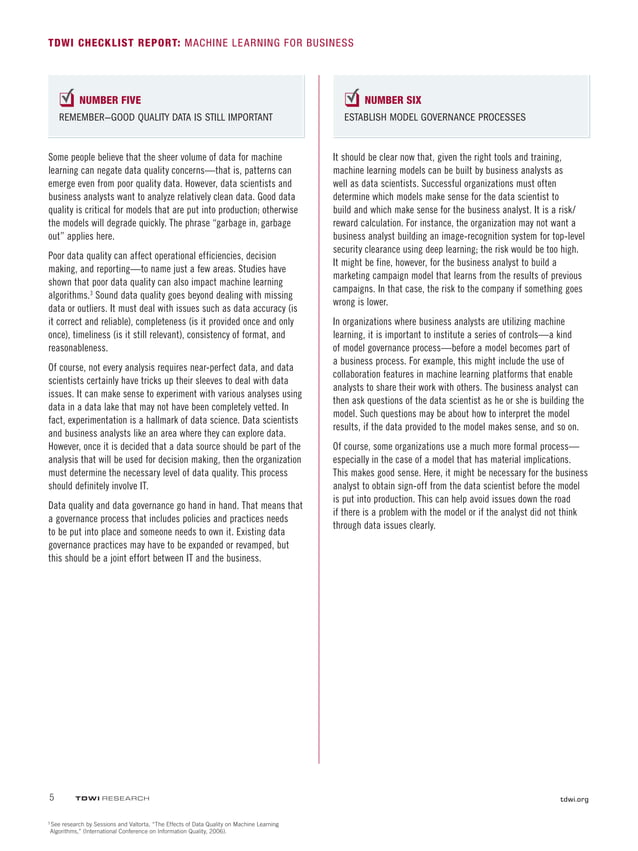 Machine Learning for Business - Eight Best Practices for Getting ...