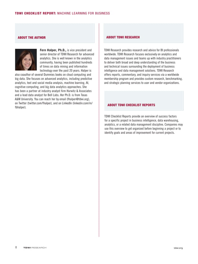 Machine Learning for Business - Eight Best Practices for Getting ...