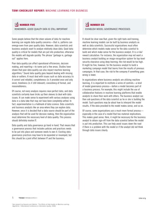 Machine Learning for Business - Eight Best Practices for Getting Started | PDF