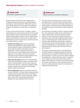 Machine Learning for Business - Eight Best Practices for Getting Started | PDF