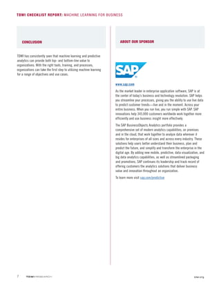 Machine Learning for Business - Eight Best Practices for Getting Started | PDF