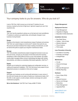 TDX Tech - Technology | PDF