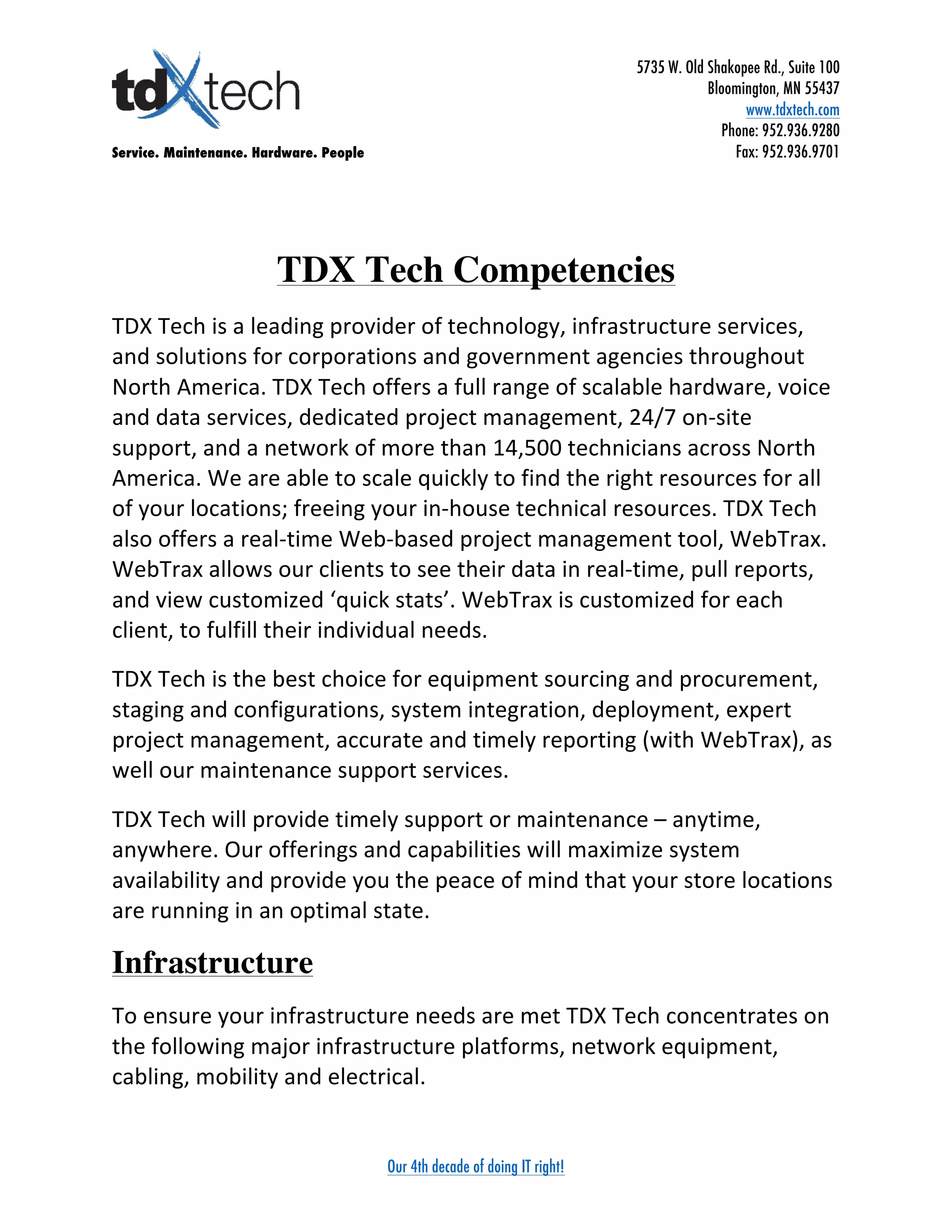 TDX Tech Competencies | PDF