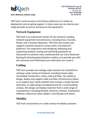 TDX Tech Competencies | PDF