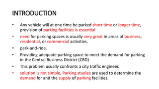 Types of parking studies | PPTX