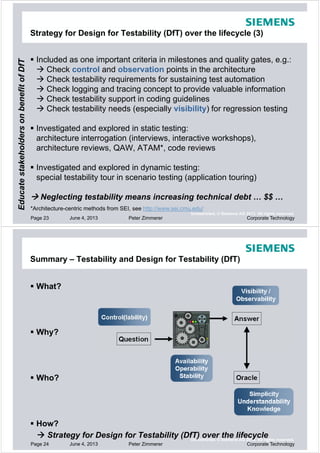 Design for Testability: A Tutorial for Devs and Testers | PDF