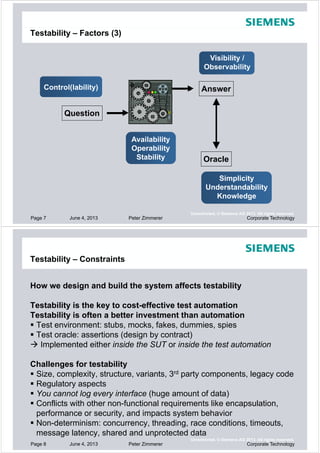 Design for Testability: A Tutorial for Devs and Testers | PDF