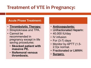 Thromboembolism in pregnancy | PPTX