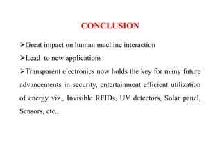 TRANSPARENT ELECTRONICS | PPT