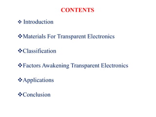 TRANSPARENT ELECTRONICS | PPT