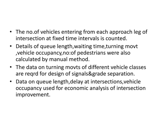 TRAFFIC VOLUME STUDIES | PPTX | Auto Safety | Automotive