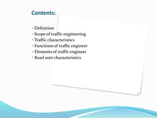 traffic characteristics | PPTX