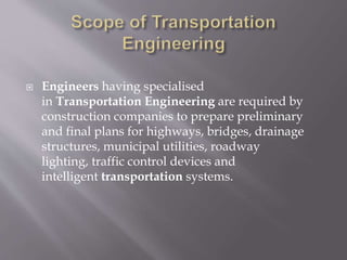 transport engineering types | PPT