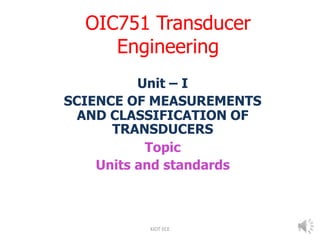 Transducer Engg Unit 1 | PDF