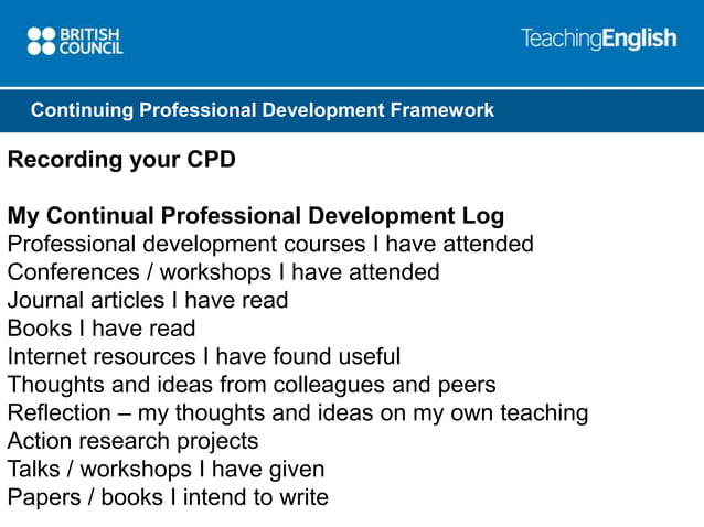Continuing Professional Development for Teachers | PPT | Professional ...