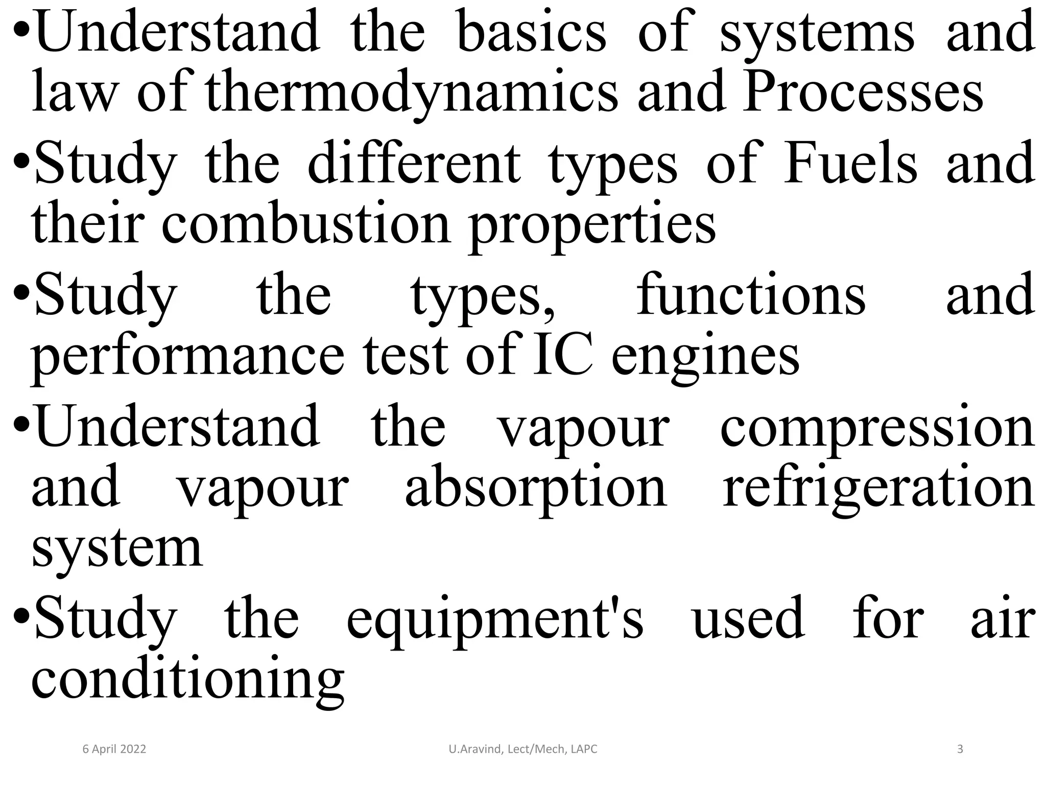 Thermal Engineering - I - Unit 1 Basics of Thermodynamics - N Scheme ...