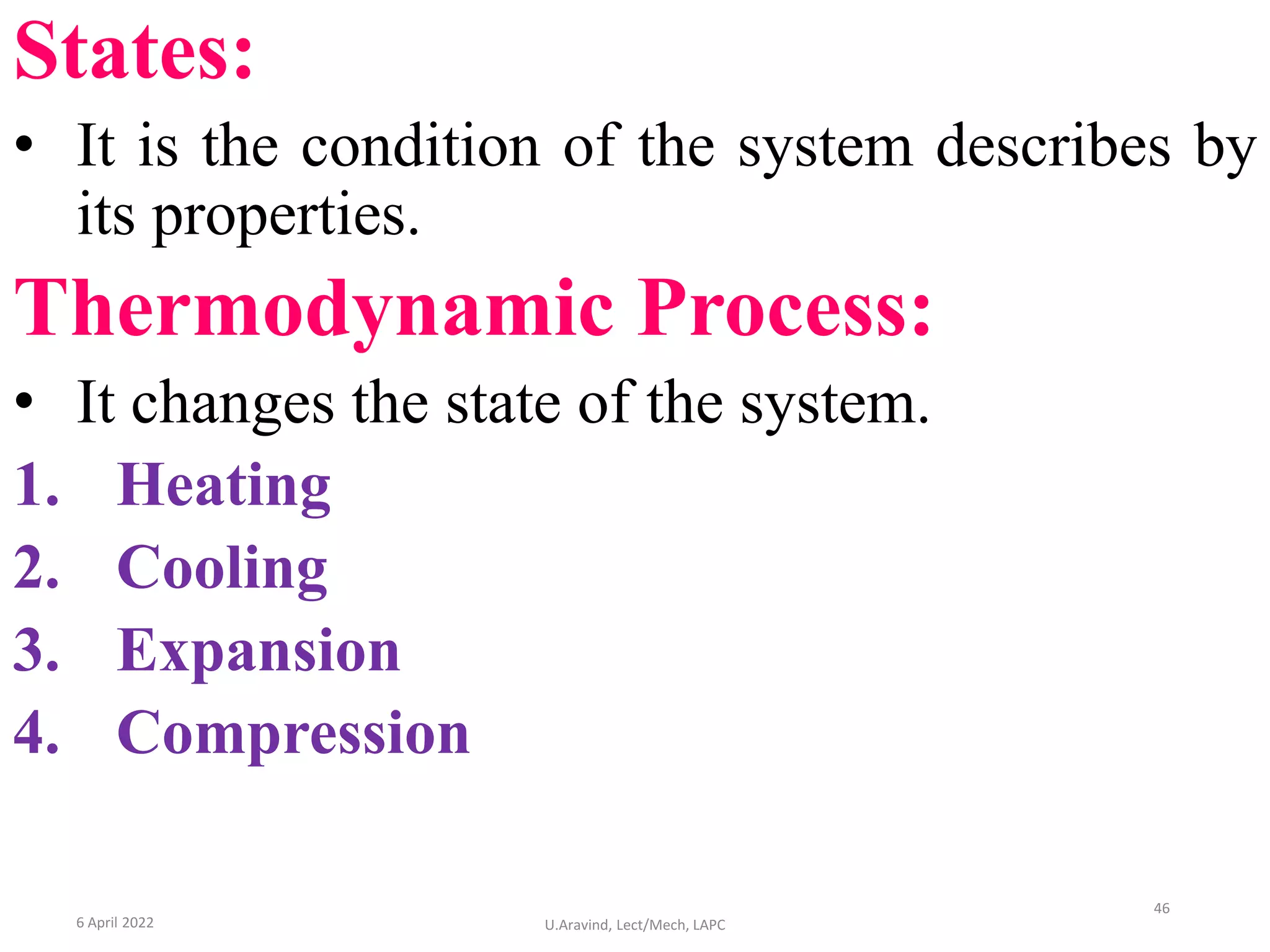 Thermal Engineering - I - Unit 1 Basics of Thermodynamics - N Scheme ...