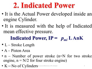 Thermal Engineering-I Unit 4 PPT - Performance of IC Engines PPT N ...