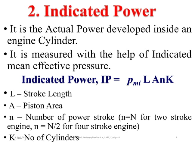 Thermal Engineering-I Unit 4 PPT - Performance of IC Engines PPT N Scheme III Sem Diploma Mech | PPT