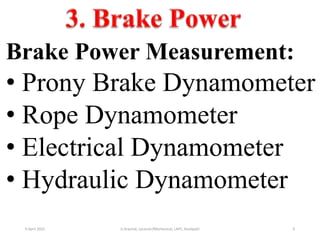 Thermal Engineering-I Unit 4 PPT - Performance of IC Engines PPT N ...