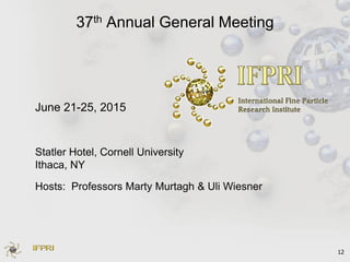 IFPRI: Bringing Industry and Academia Together for Particle Technology ...