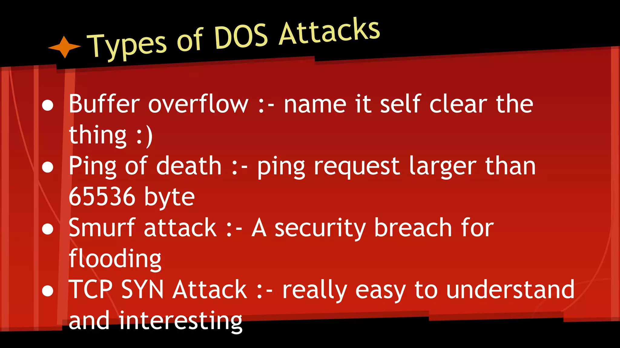 Denial of service attack | PPTX