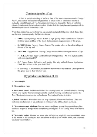 Tea processing | DOCX