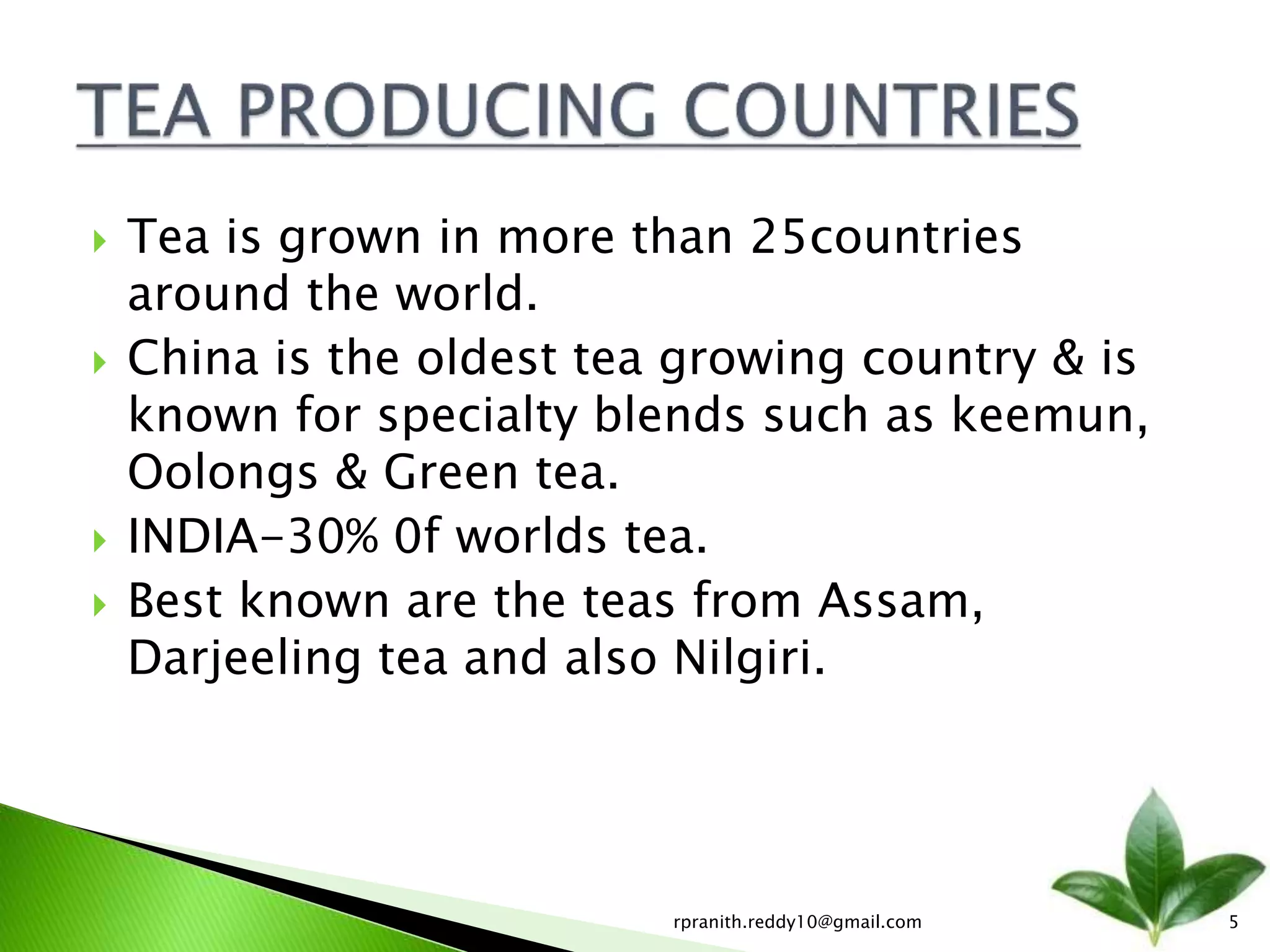 Tea Manufacturing Process | PPTX