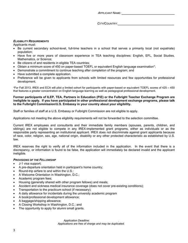 Tea application-2012 | PDF