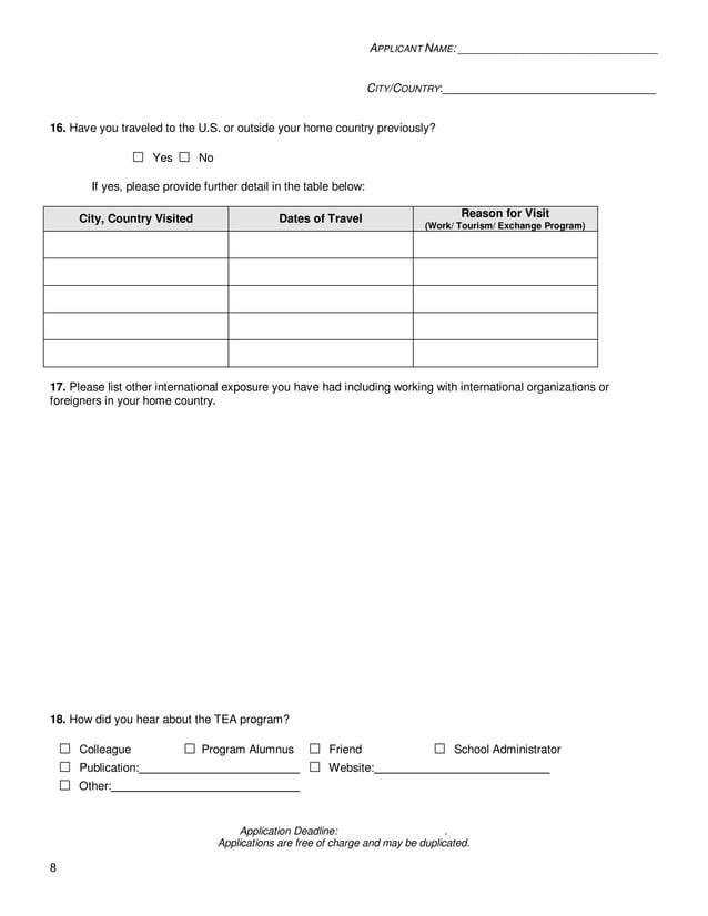 Tea application-2012 | PDF