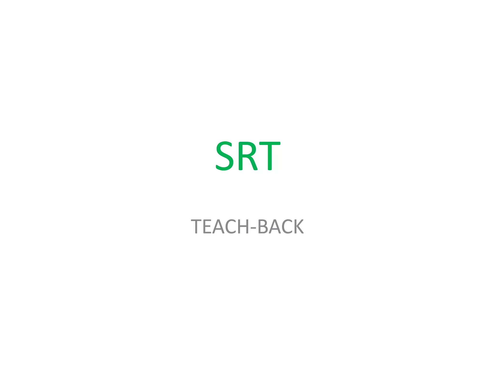 Teach back | PPTX
