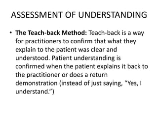 Teach back | PPTX
