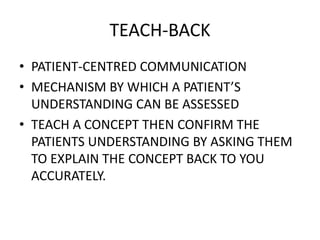 Teach back | PPTX