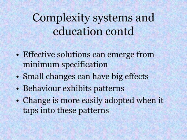 Teach EBP? An introduction to Complexity theory! | PPT