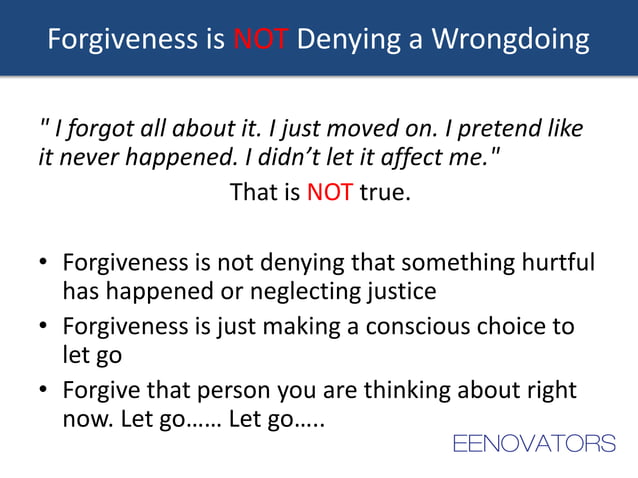Forgiveness and what it is NOT | PPT
