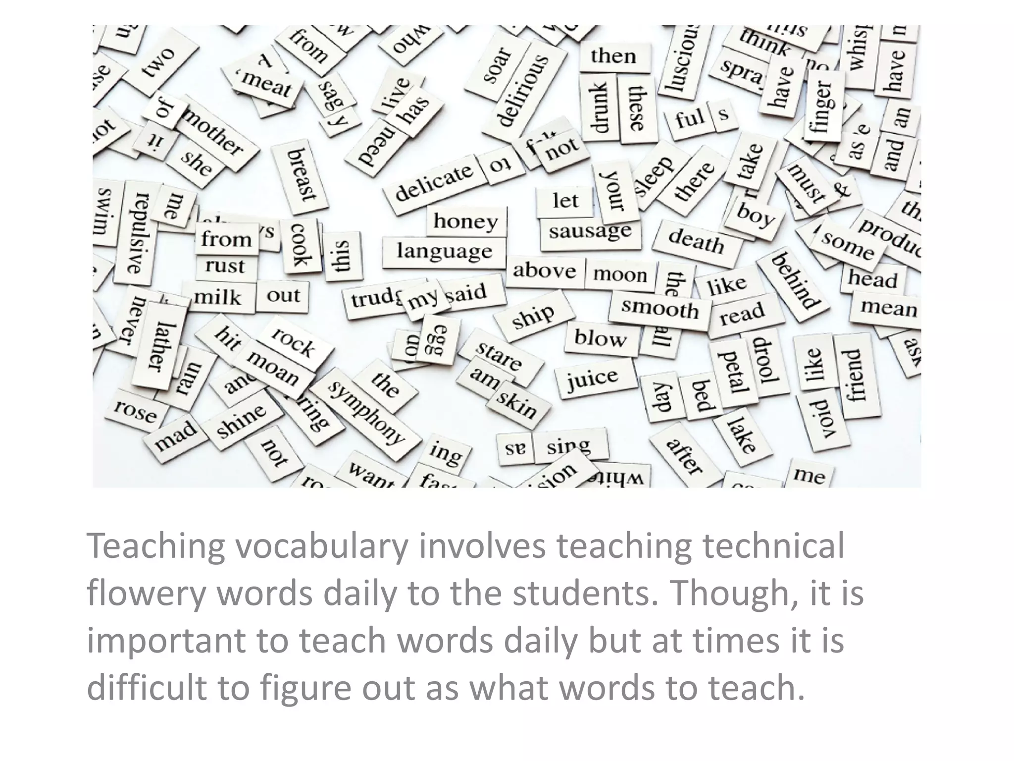 Teach and develop vocabulary | PPT