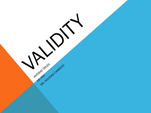 Chapter 6: Validity | PPT