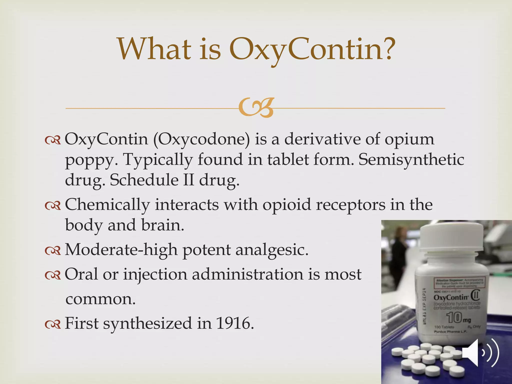 OxyContin Teachback | PPT