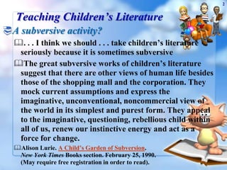 Teaching Children's Literature | PPTX