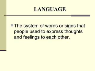 BIOLOGICAL BASIS OF LANGUAGE LEARNING | PPT