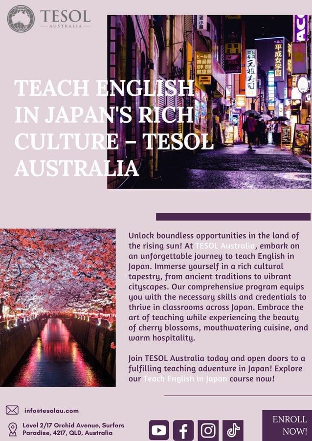 Teach English in Japan's Rich Culture – TESOL Australia | PDF