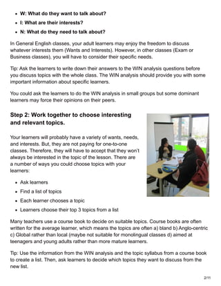 10-step guide to teaching effective conversation classes | PDF