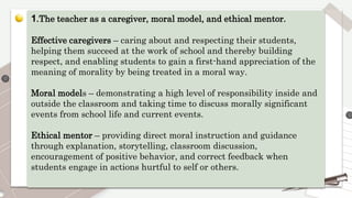 the Teacher as good role model for students.pptx | Education