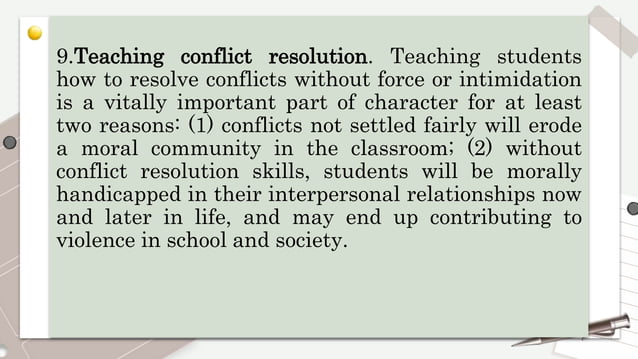 the Teacher as good role model for students.pptx | Education