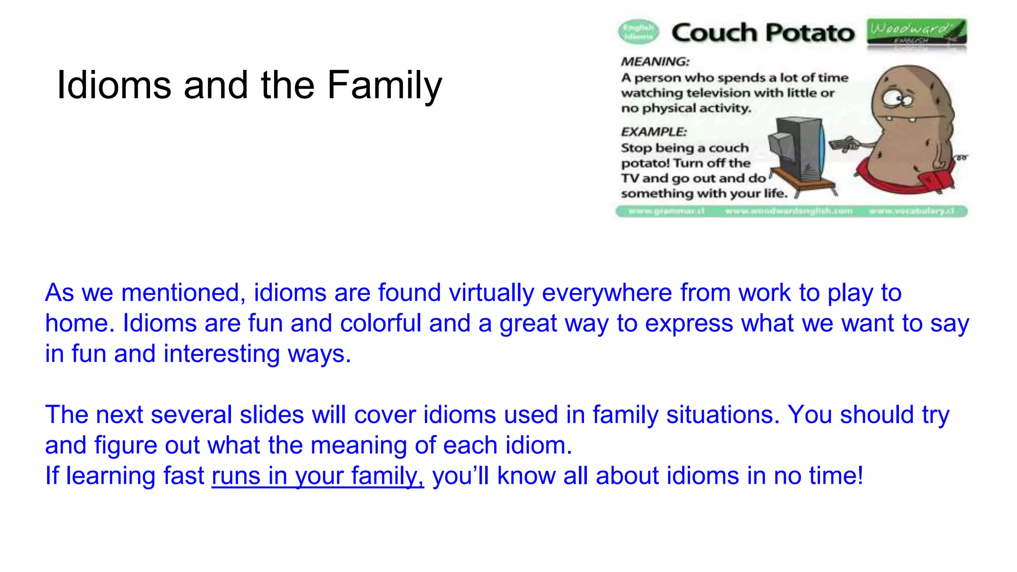 Black Sheep of the Family | Family Idioms | PPTX