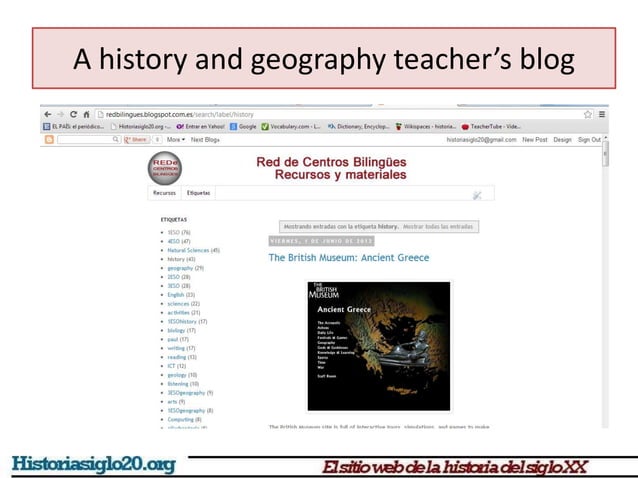 Blogs for history and geography teachers | PPTX | Geography | Science