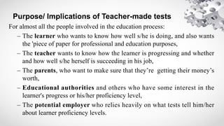 Teacher made-tests | PDF