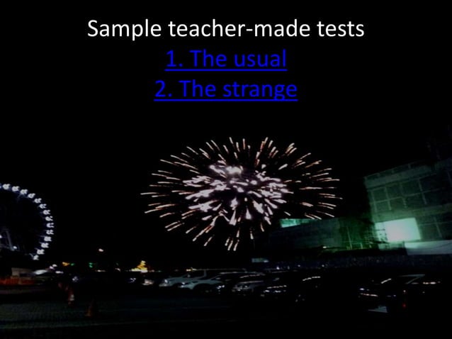 Teacher made tests | PPTX